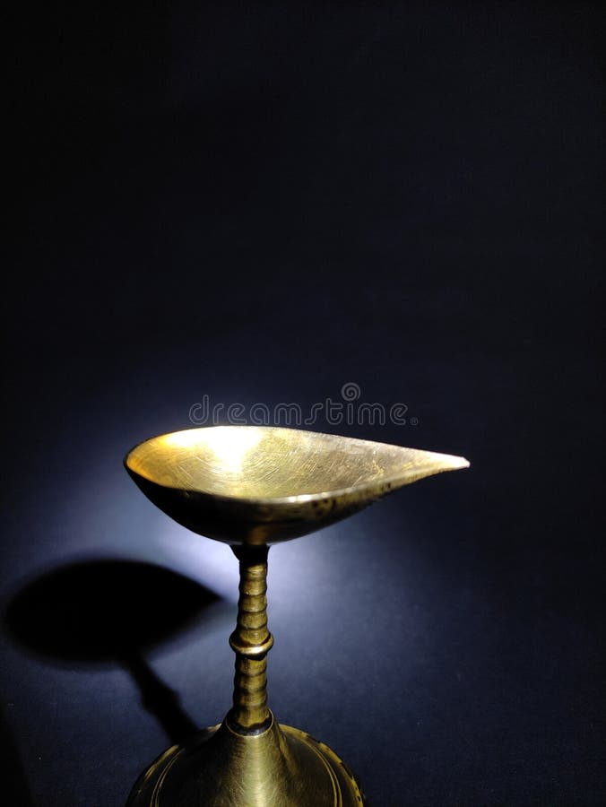 Pradip or Oil Lamp Used in Hindu Puja Stock Photo - Image of lighting ...