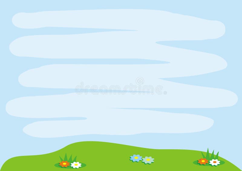 Prado Y Cielo, Fondo Del Vector, Concepto Ilustración del Vector ...