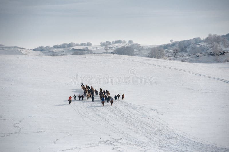 Prados De Ulan Buh En Invierno Imagen de archivo editorial - Imagen de ...