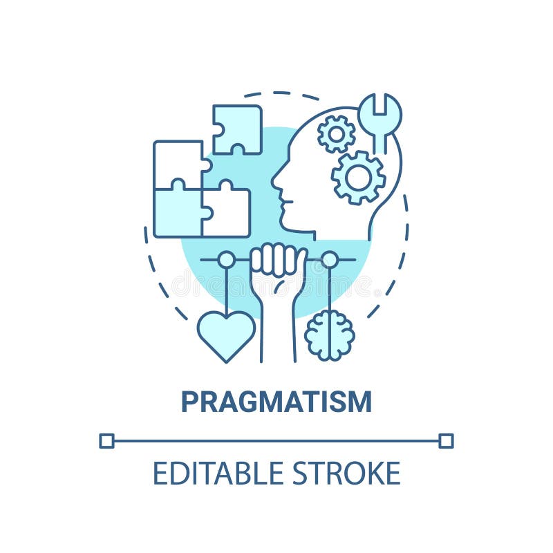 Pragmatism Blue Concept Icon Stock Vector - Illustration of compassion ...