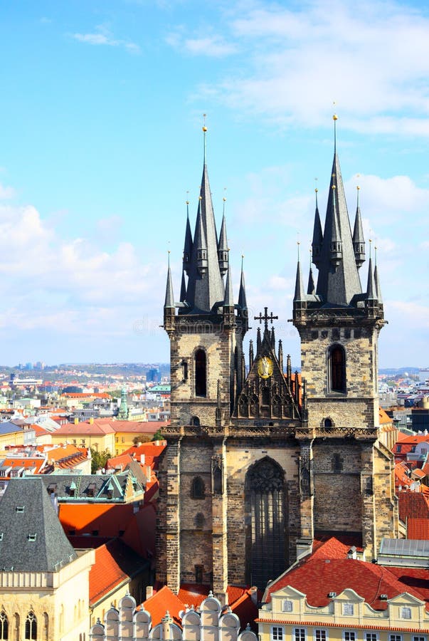 Tyn chapel in Prague stock photo. Image of prague, czech - 12294488