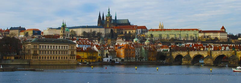 Prague stock image. Image of fall, autumn, republic, moldau - 15608313