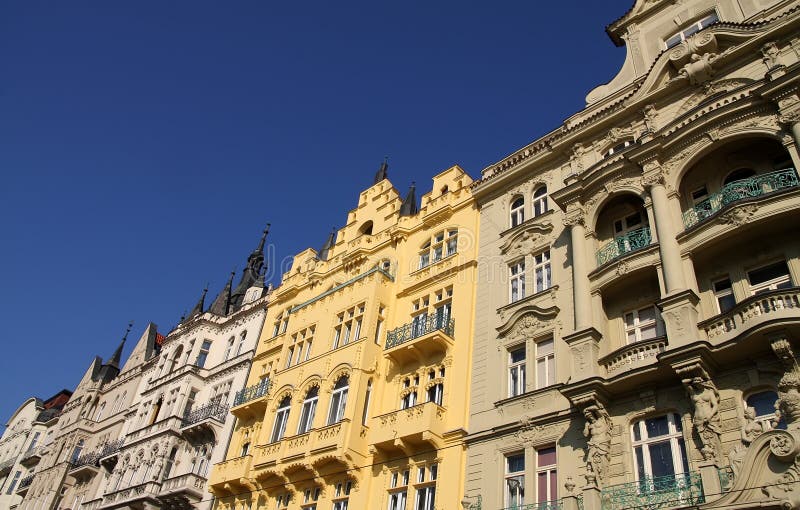 Prague stock photo. Image of prague, building, blue, decorative - 9151760