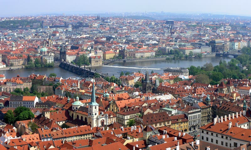 Prague from above stock image. Image of czech, city, house - 1715965