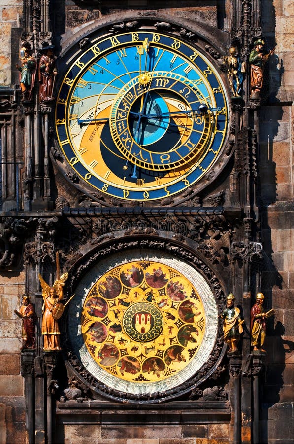 Prague Astronomical Clock stock photo. Image of medieval - 22070006