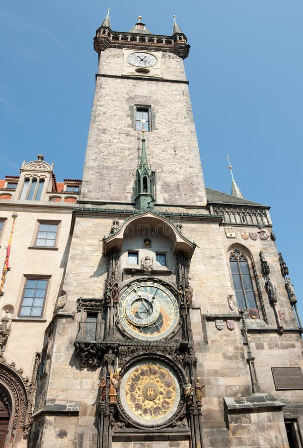 The Prague Astronomical Clock, Czech Republic Stock Image - Image of ...