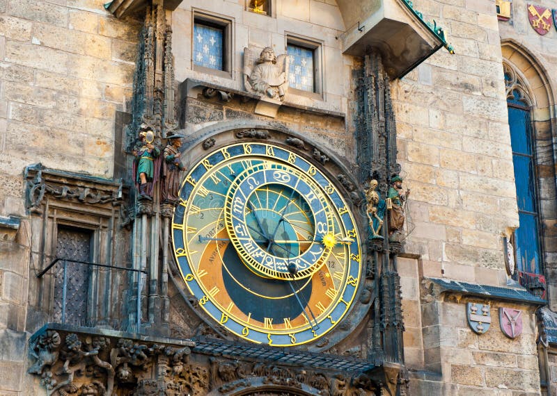The Prague Astronomical Clock, Czech Republic Stock Image - Image of ...