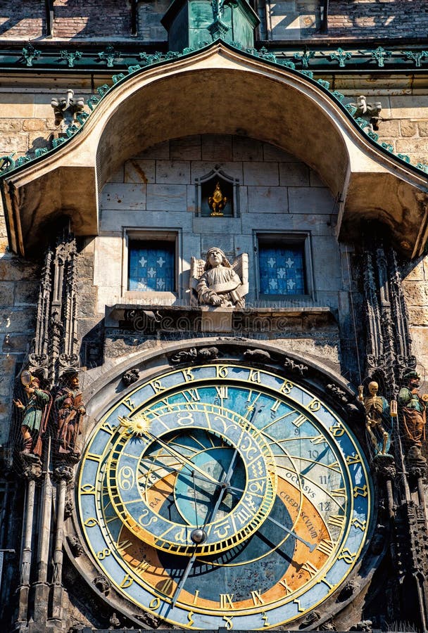 Prague Astronomical Clock in the Old Town of Prague Stock Image - Image ...