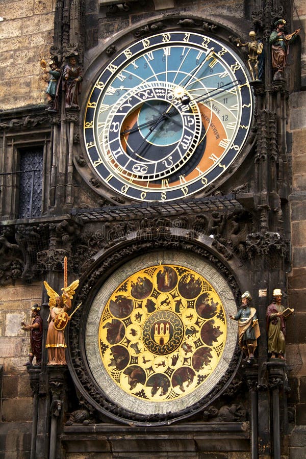 Prague Medieval Astronomical Clock Stock Photo - Image of outdoor ...