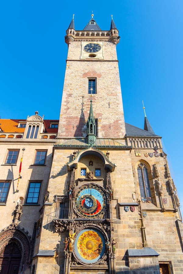Detail of Prague Astronomical Clock, Orloj, at Old Town Square, Prague ...