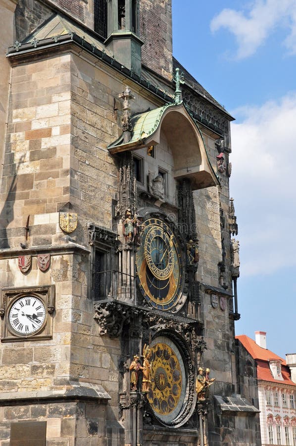 Prague Astronomical Clock or Prague Orloj, Prague, Czech Republic Stock ...
