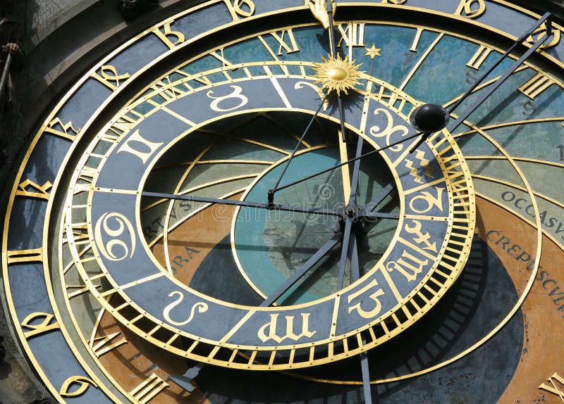 Prague Astronomical Clock or Orloj Stock Image - Image of ancient ...