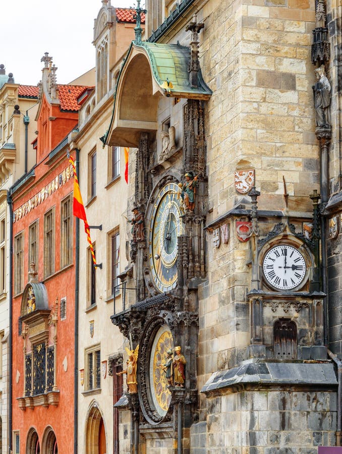 The Prague Astronomical Clock (Prague Orloj) at the Old Town Square in ...