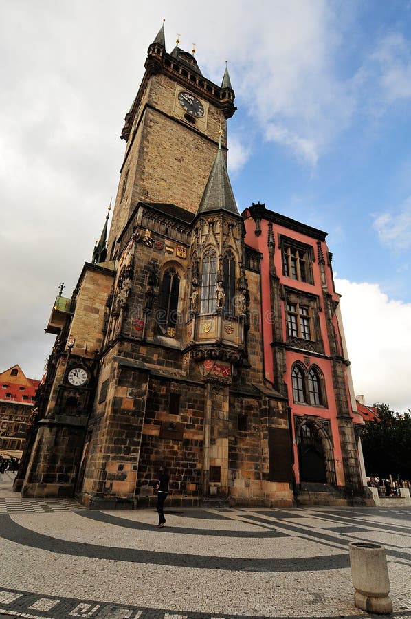 The Prague Astronomical Clock Tower Stock Image - Image of prague, hall ...