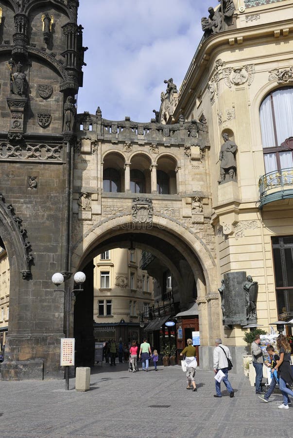 Prague,august 29- Ancient Path from Prague in Czech Republic Editorial ...