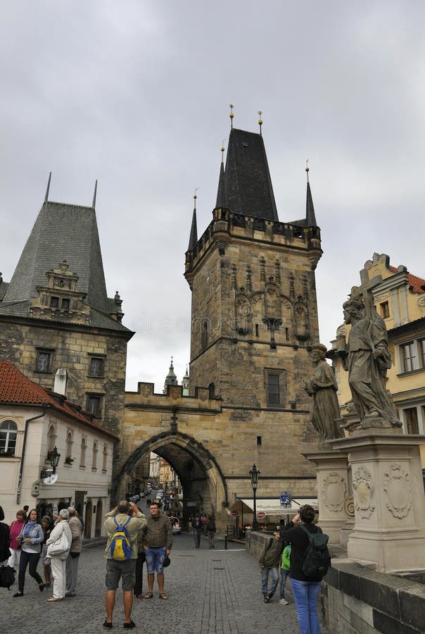 Prague,august 29-Charles Bridge from Prague in Czech Republic Editorial ...