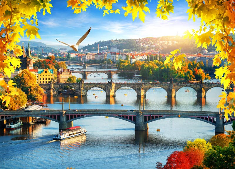 Prague in autumn editorial photography. Image of cityscape - 137103477