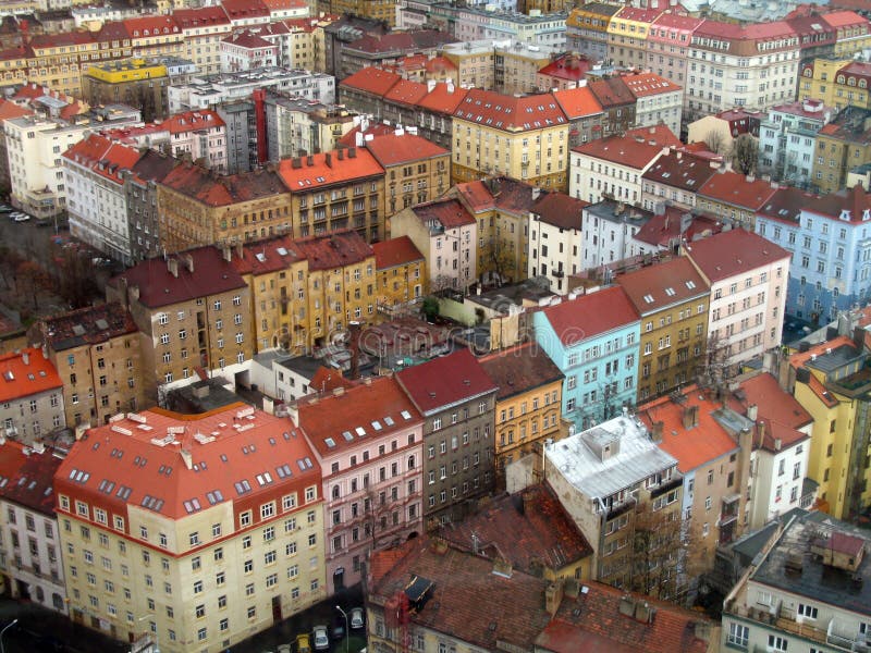 Prague buildings and roofs stock photo. Image of travel - 51626446