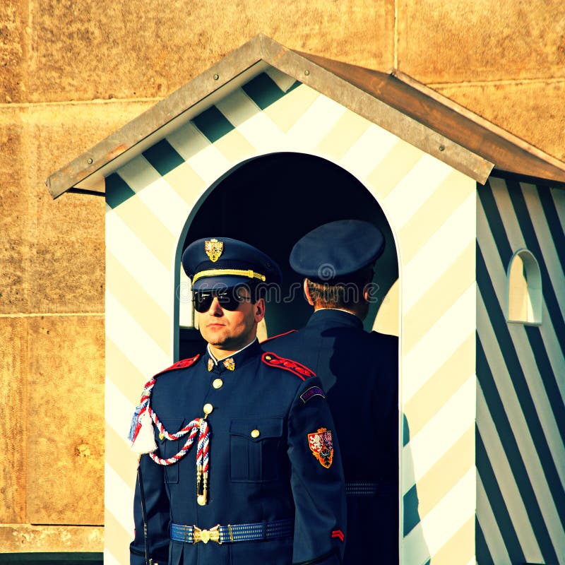 Prague castle guard editorial stock photo. Image of police - 52642473