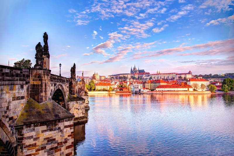 Prague Castle in the Morning Stock Image - Image of morning, charles ...