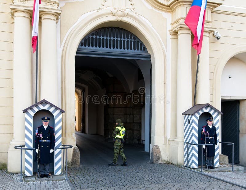 Prague Castle Security and Guards Editorial Image - Image of church ...