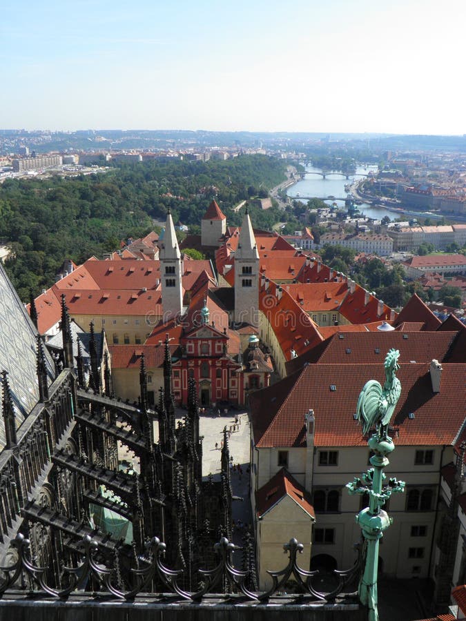 Prague castle top view stock photo. Image of tourist - 48379346