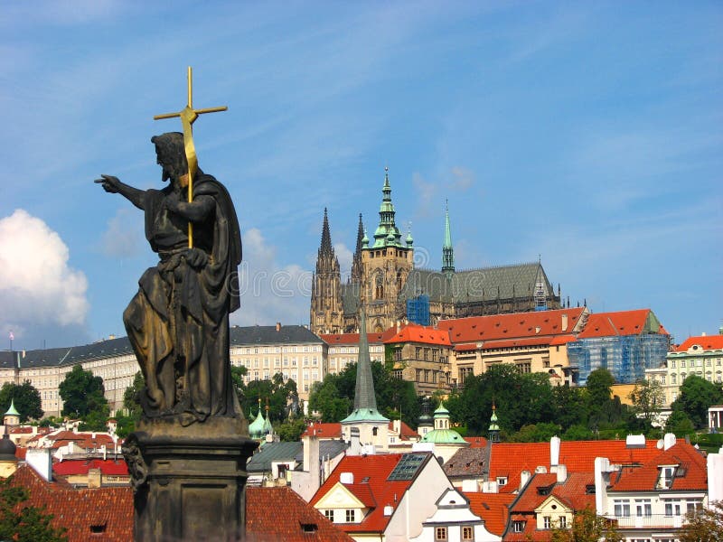 Prague Castle: View from Charles Bridge Stock Image - Image of europe ...