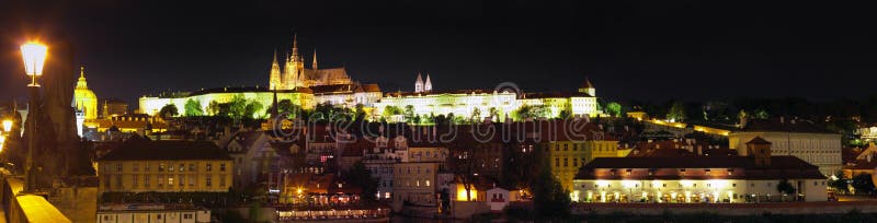 Prague Castle-view from Charles Bridge.Prague Stock Image - Image of ...