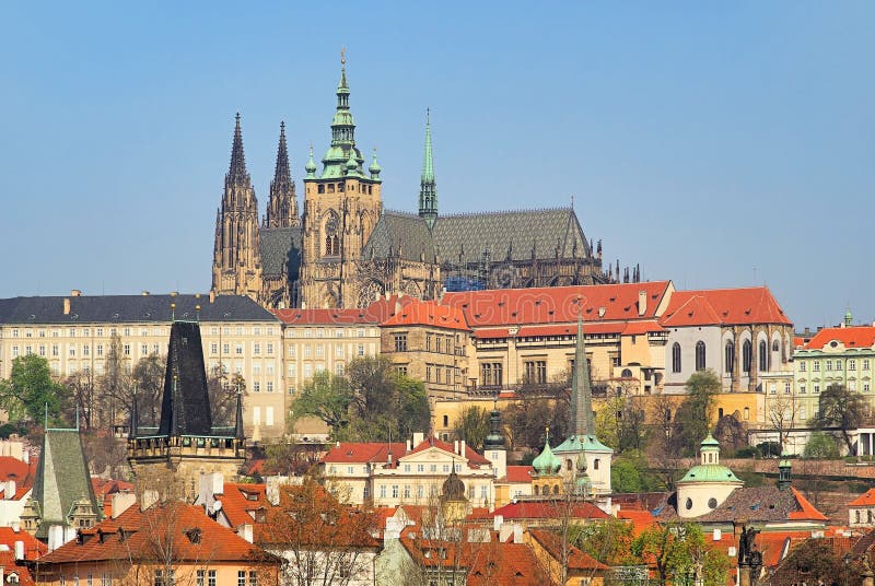 Prague cathedral stock image. Image of house, bohemia - 15559531