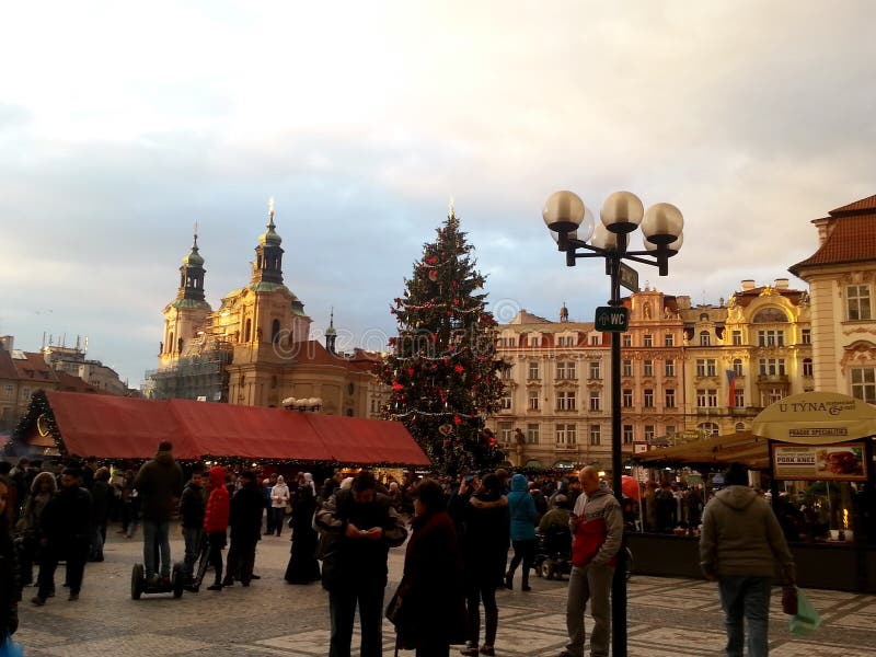 Prague during Christmas editorial stock image. Image of christmastree ...