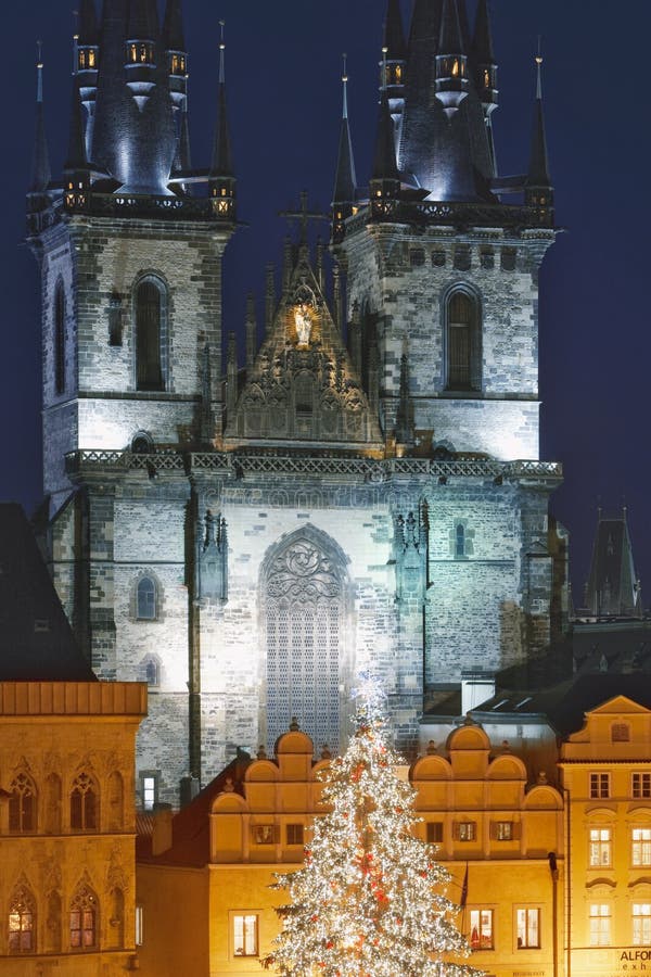 Prague christmas market stock image. Image of czech, landmark - 12020015