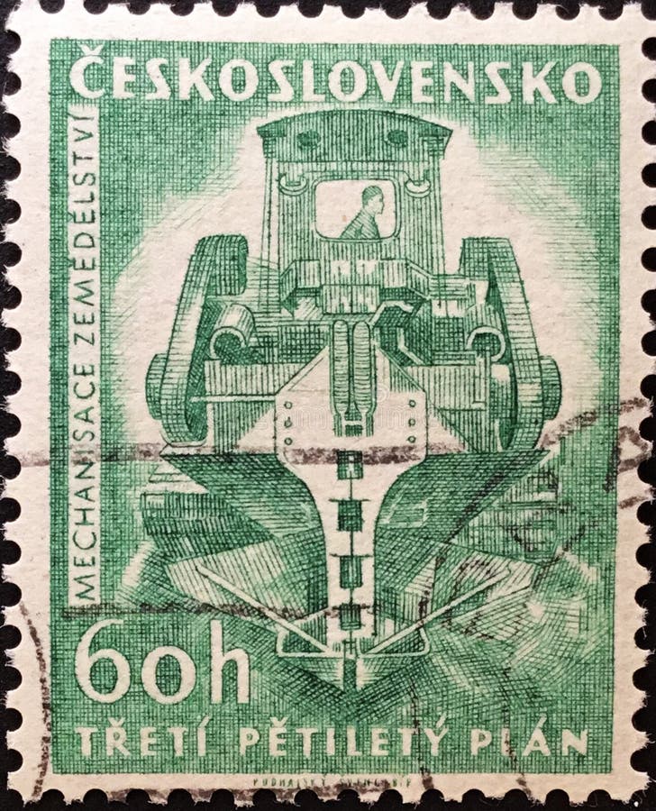 Czechoslovakia Postage Stamp from the â€œ3 Five-year Planâ€ Series ...