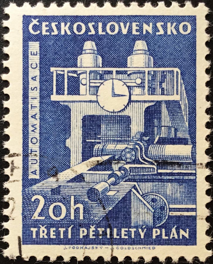 Czechoslovakia Postage Stamp from the â€œ3 Five-year Planâ€ Series ...