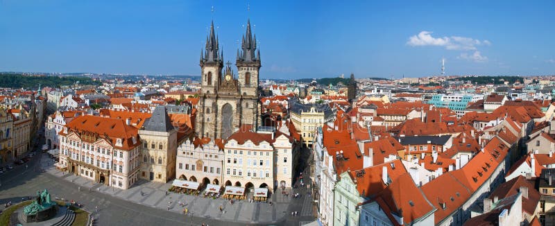 Prague city view editorial photo. Image of house, catherdral - 66665151