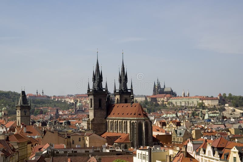Prague Cityscape stock image. Image of gothic, travel - 2492843