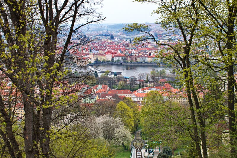 Prague stock image. Image of river, roofs, outdoor, high - 259946179
