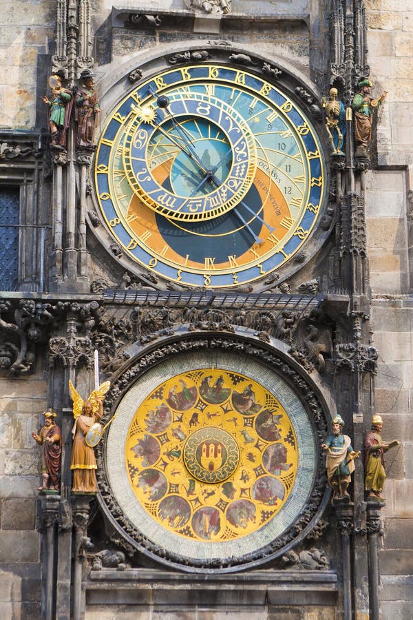 Prague clock stock image. Image of minute, medieval, praha - 26998303
