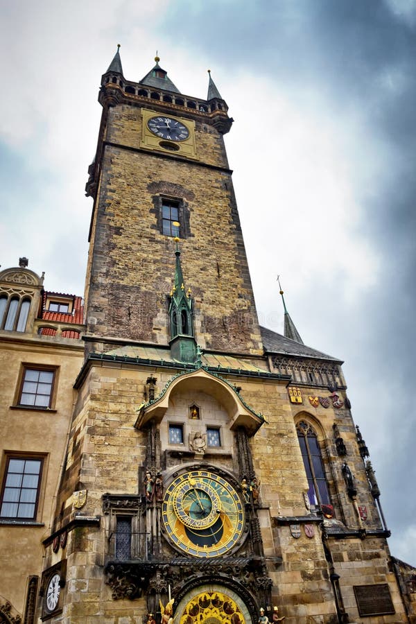 Prague, Clock on the Astronomical Tower, Stock Image - Image of effect ...