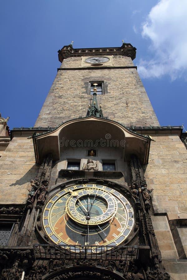 Prague clock tower stock image. Image of praha, europe - 48771403