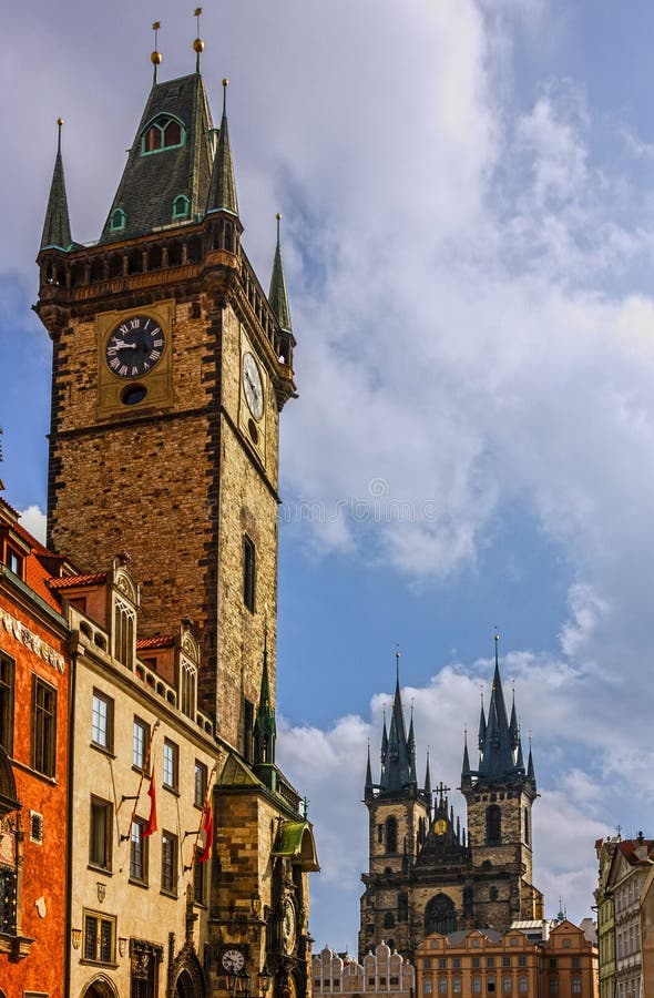 Prague Clock Tower, Old Town Square, Czech Republic. Stock Image ...