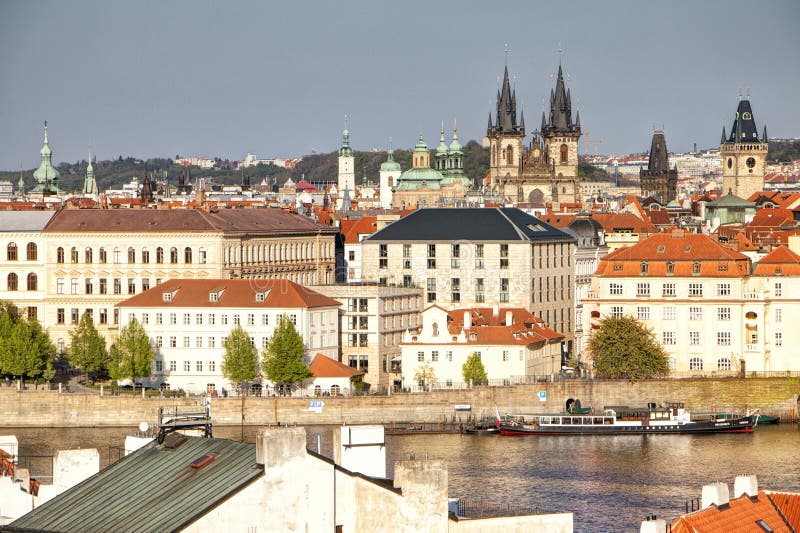 Prague, Czech Republic, April 22, 2019 - View of Prague from a Height ...