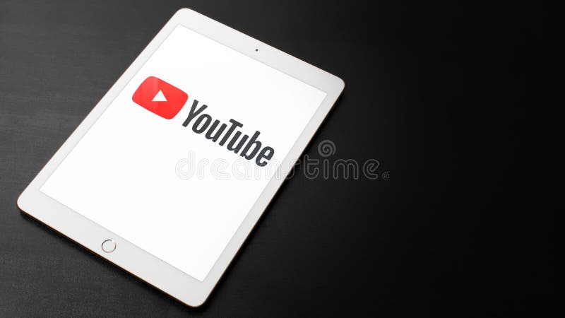 Editorial Image of IPad with YouTube Icon Editorial Stock Photo - Image ...