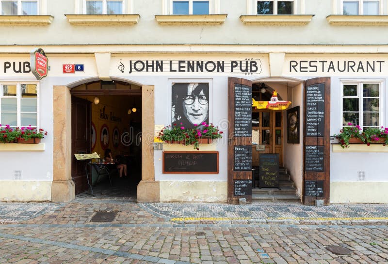 Prague - Czech Republic - the John Lennon Pub and Restaurant Editorial ...