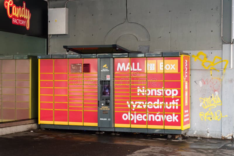 Mall Box parcel locker editorial photography. Image of parcel - 204302562