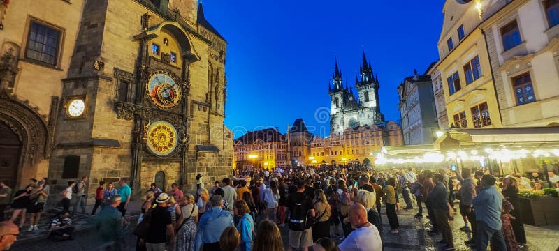 View at the Central Square of Prague on Czech Republic Editorial Image ...