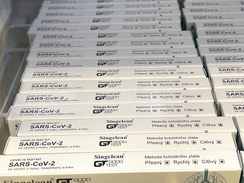Prague, Czech Republic - May 20, 2021. Antigen Tests Selling in Shops ...