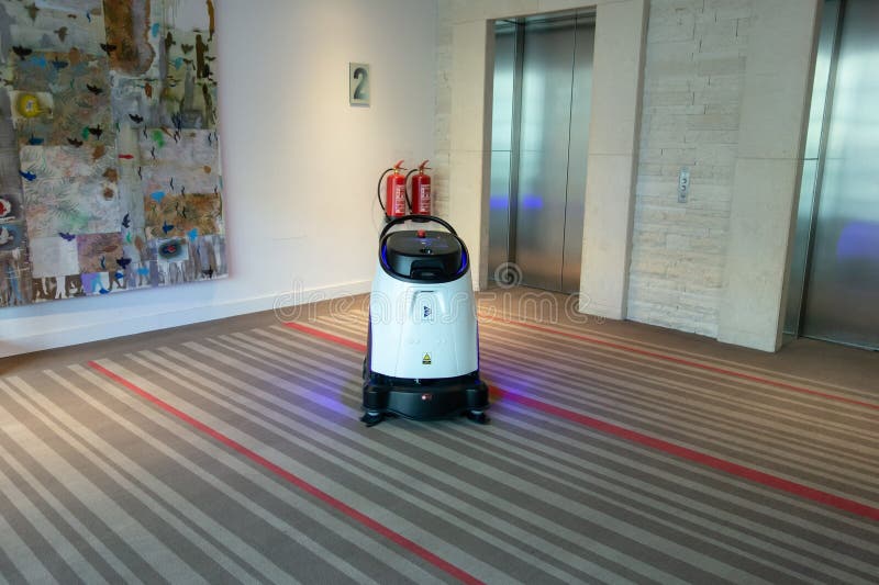 Gaussian Robotics Vacuum 40 Robotic Vacuum Cleaner in a Hotel Lobby ... Gaussian Robotics Vacuum 40 Robotic Vacuum Cleaner in a Hotel Lobby ...