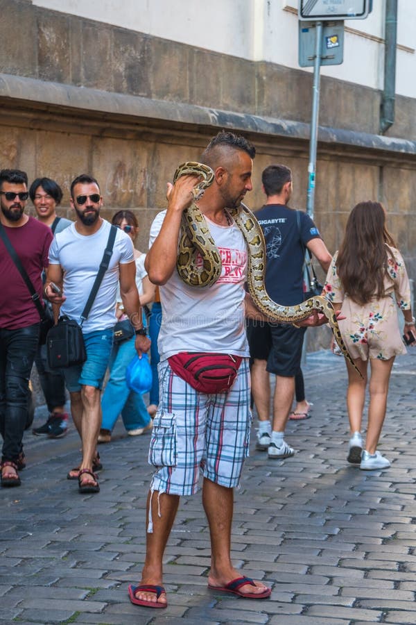 Prague, Czech Republic - 20.08 Editorial Image - Image of centre, male ...
