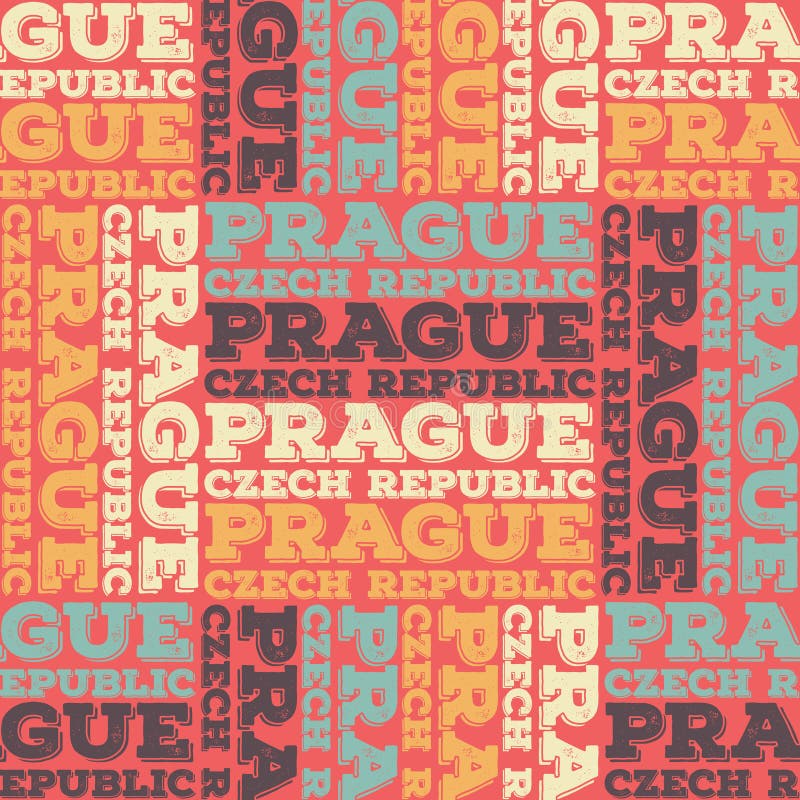Prague, Czech Republic Seamless Pattern Stock Vector - Illustration of ...