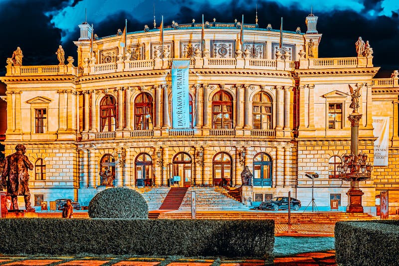 PRAGUE, CZECH REPUBLIC-SEPTEMBER 12, 2015: Building of the National ...